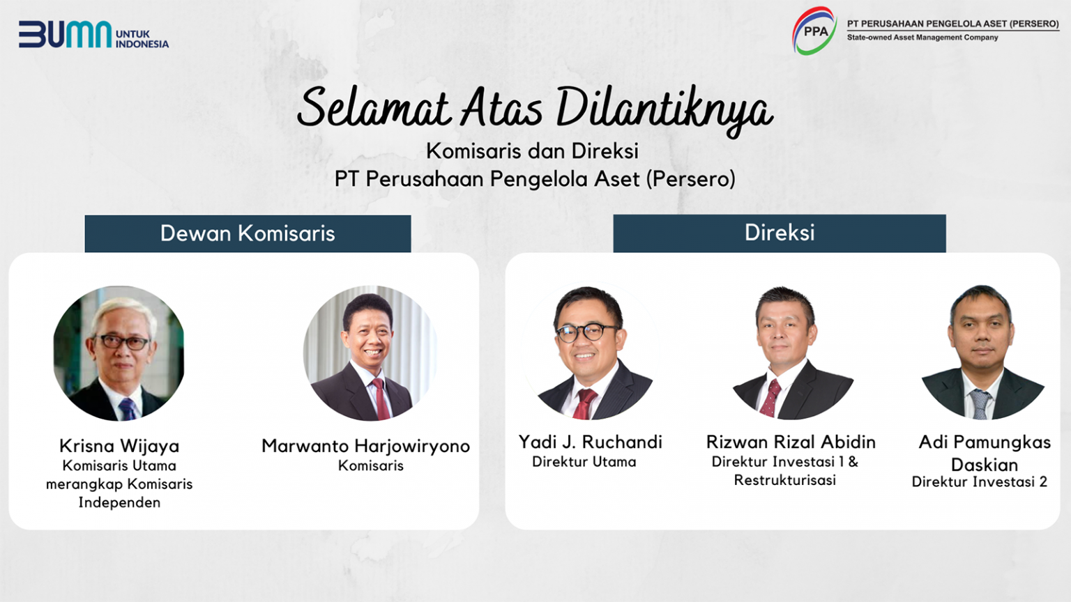 Perubahan Anggota-Anggota Direksi dan Dewan Komisaris PPA – The ...